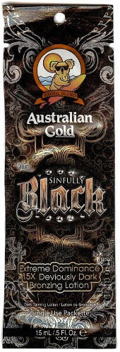 Australian Gold Sinfully Black Sunbed Bronzer Tanning Lotion – Sun and ...